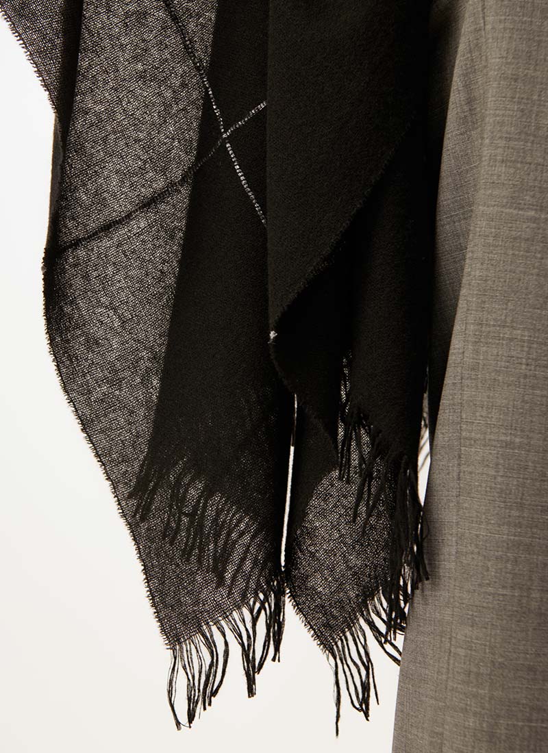 Fabiana Filippi Checked Wool Cape | ANDREWS – Andrews