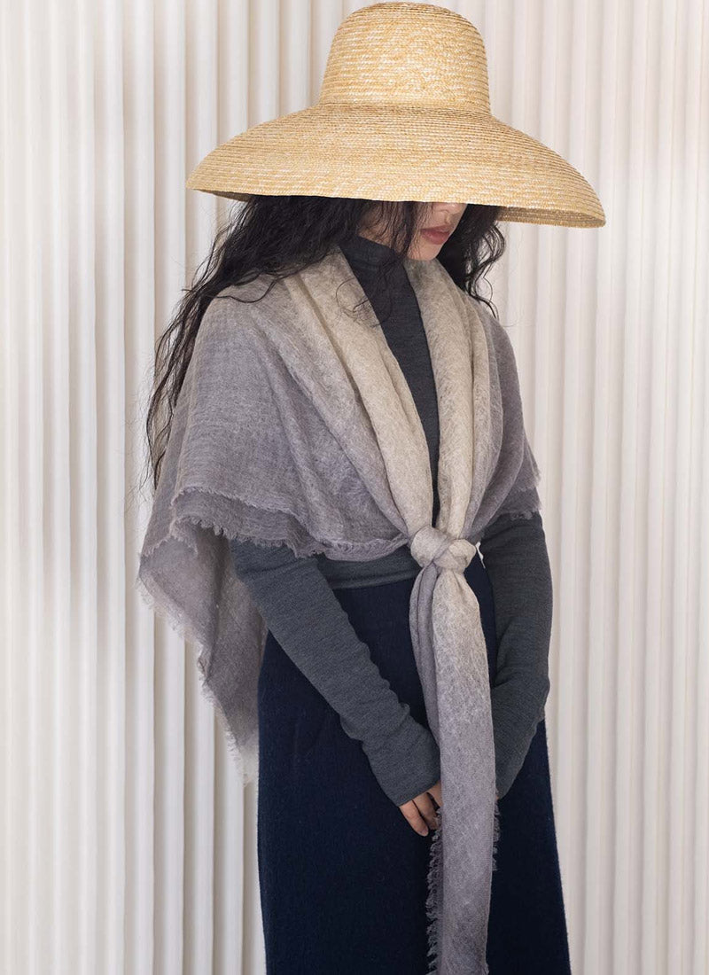 Oats & Rice Ombre Cashmere Scarf | ANDREWS – Andrews