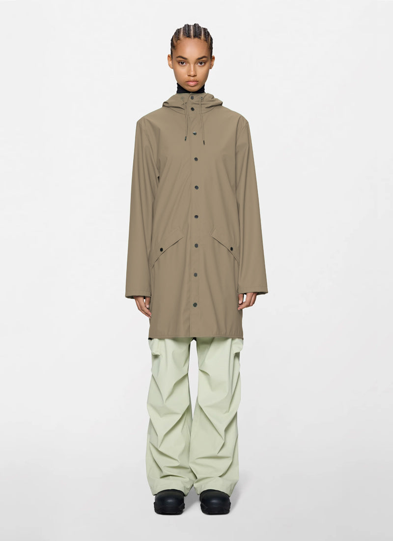 RAINS Long Rain Jacket Beige | ANDREWS TORONTO – Andrews