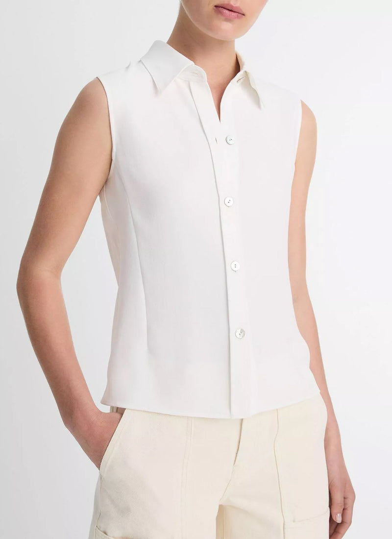 Vince Sleeveless Button Down | ANDREWS – Andrews